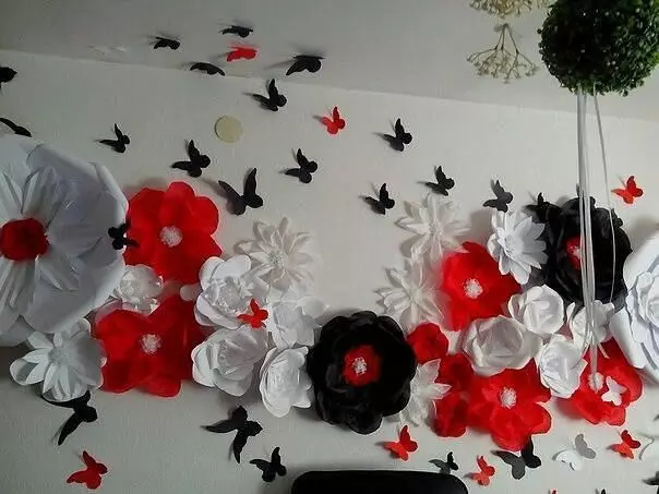 Flores de papel para sala de decoração 100_20