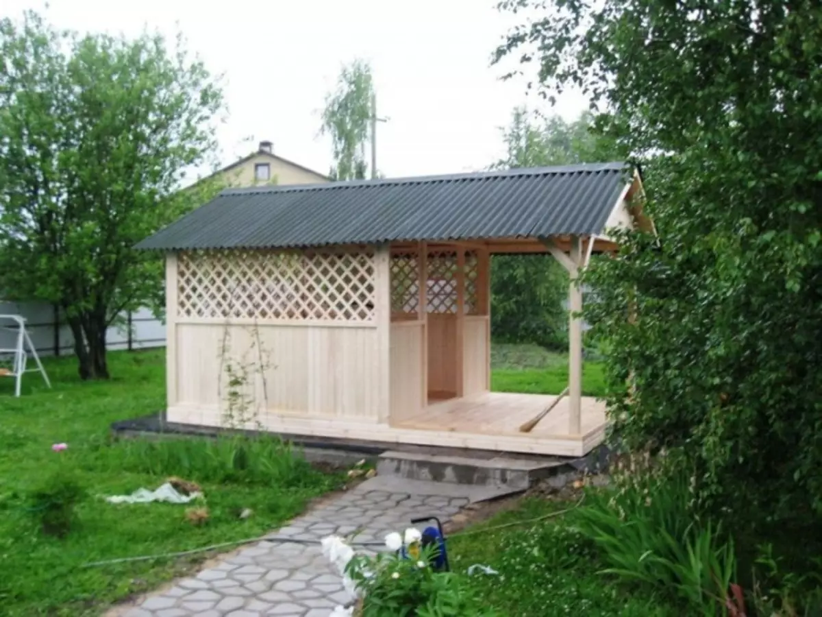 Gazebo mei hozblok foar it jaan 10121_2