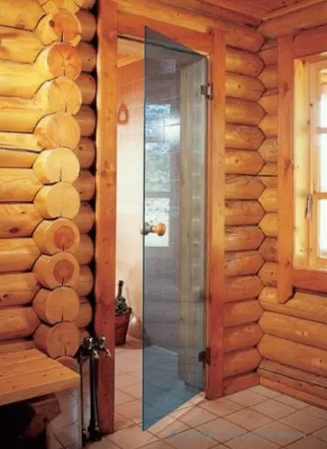 குளியல் மற்றும் sauna + புகைப்படம் கண்ணாடி, மர கதவுகள் 10137_19