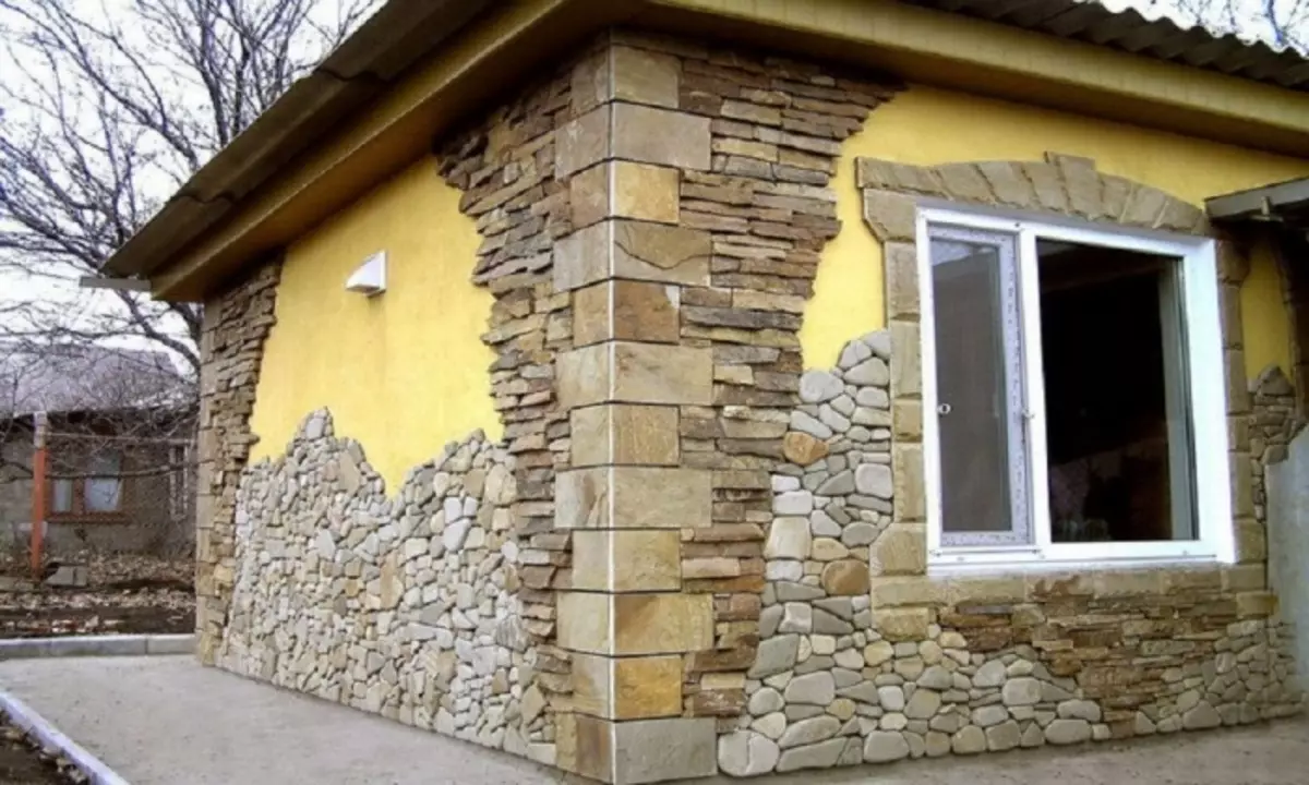Finishing the facade house by stone and plaster + photo 10190_27