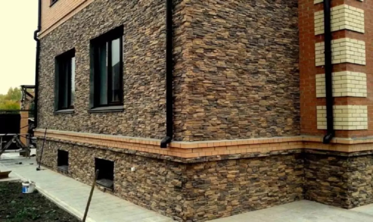 Finishing the facade house by stone and plaster + photo 10190_30