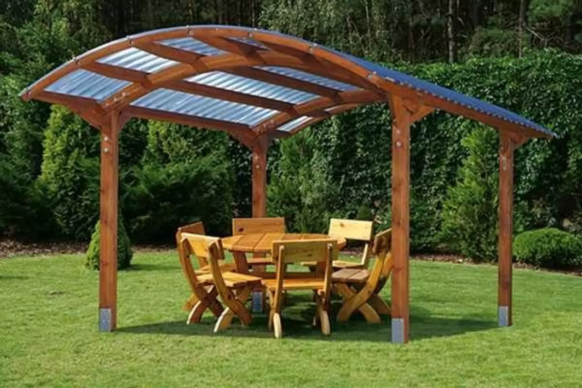 Tafo polycarbonate ho an'ny sary gazebo + 10658_6