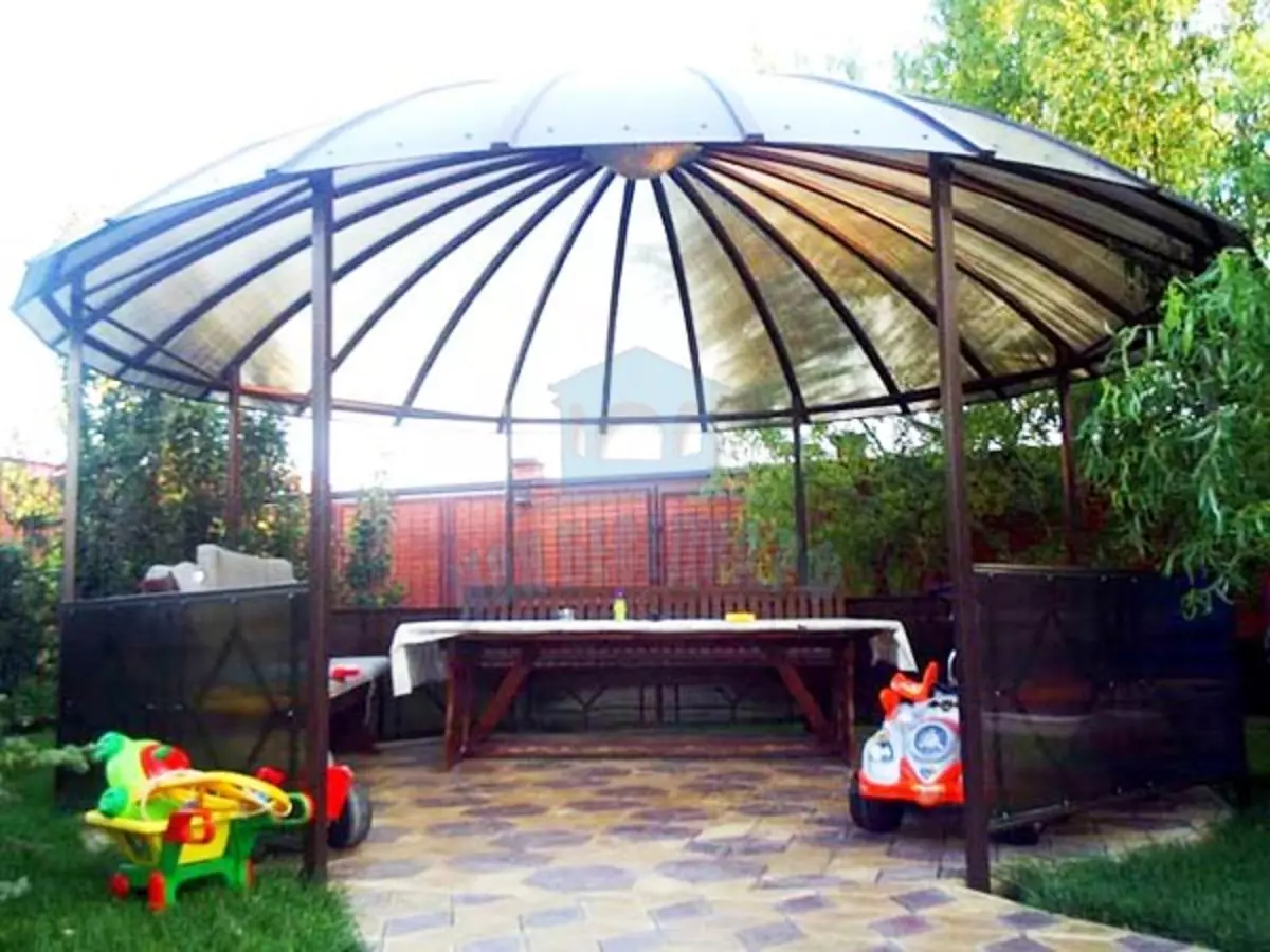 Polycarbonate paa kwa gazebo + picha. 10658_9