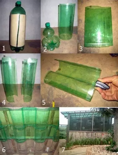 Ogrodzenie plastikowych butelek z własnymi rękami + zdjęcie, wideo 108_14