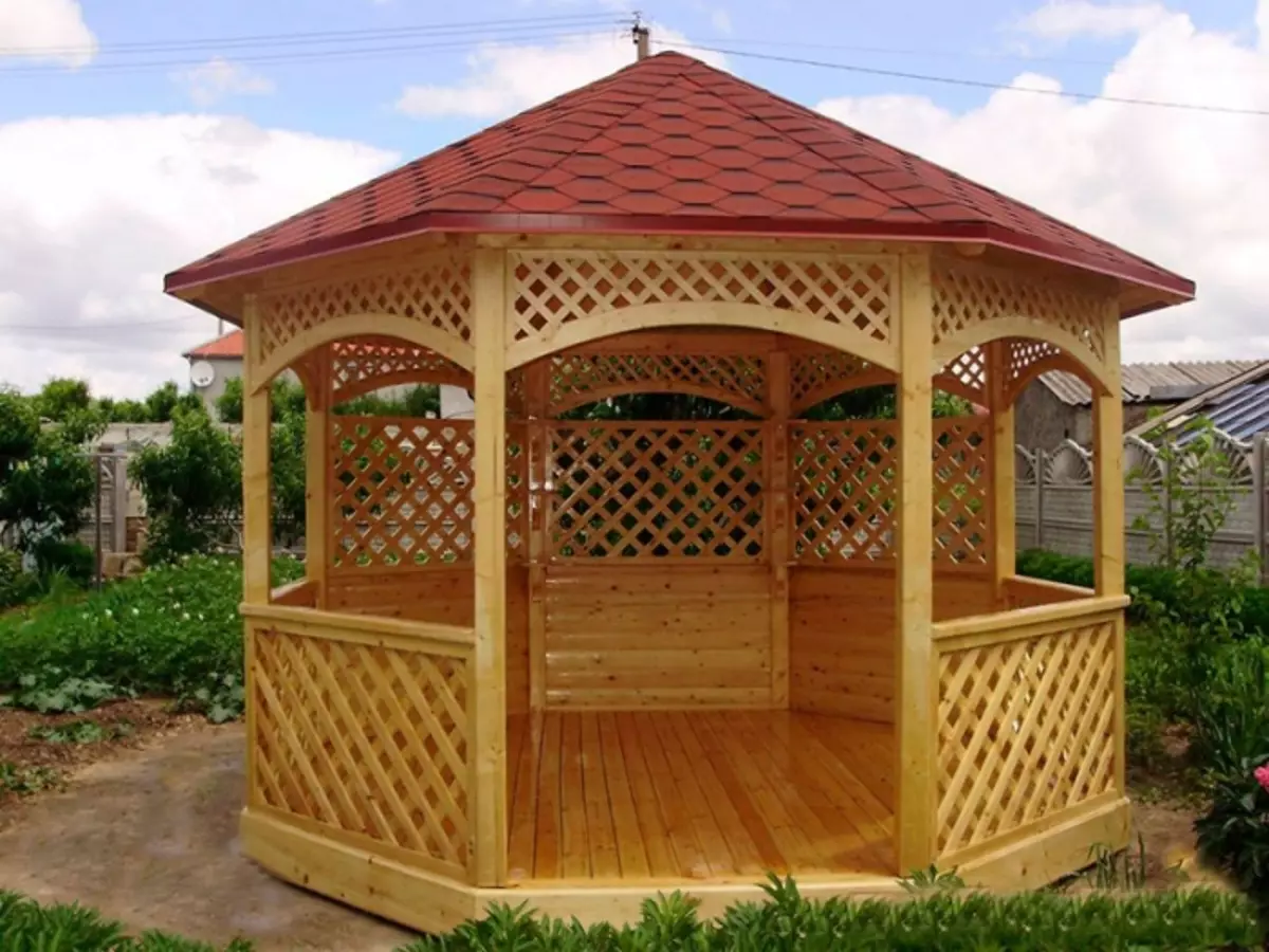 Gazebo do it yourself: drawings and sizes 10995_1