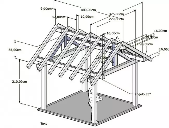 Gazebo do it yourself: drawings and sizes 10995_10