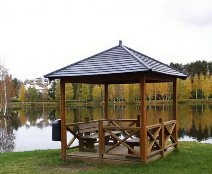 Gazebo do it yourself: drawings and sizes 10995_2