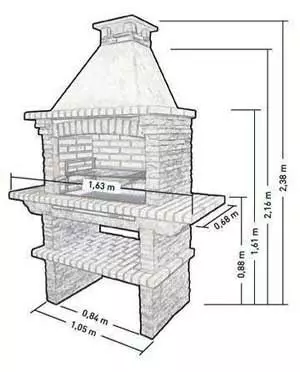 How to make a skewer of metal and brick: sizes, drawings + photo 10998_3