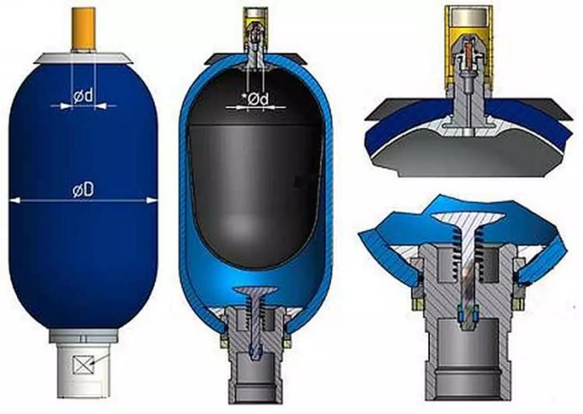 Waasserversuergung System vun engem privaten Haus mat engem Hydroaccumulator 11363_3