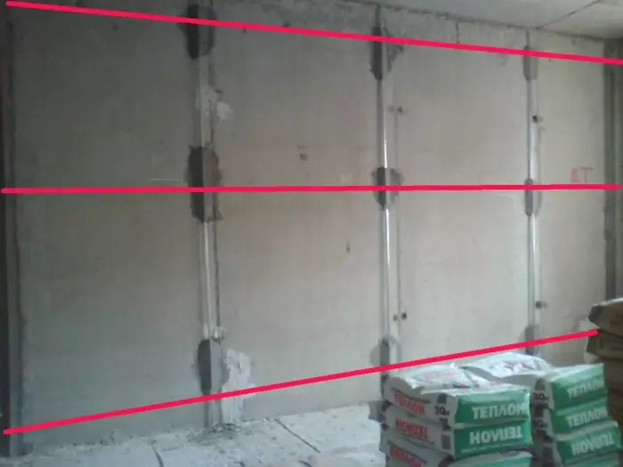Kako postaviti svjetionice ispod zidova žbuke + video 11458_1