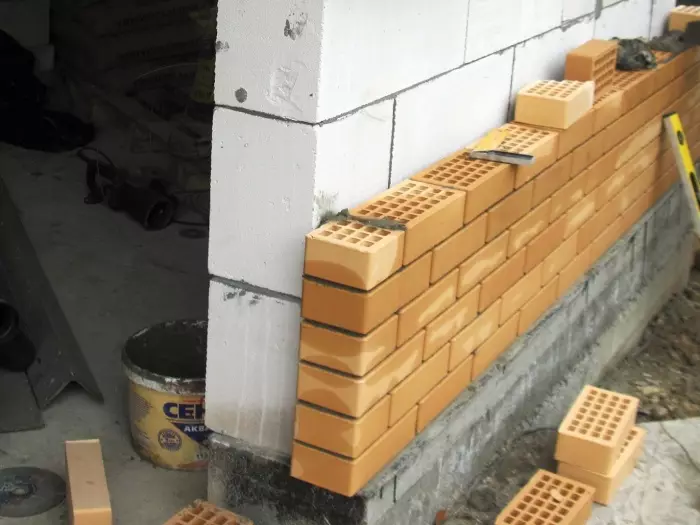 Havalı beton blokların bir evinin fasadını bitirir 11756_6