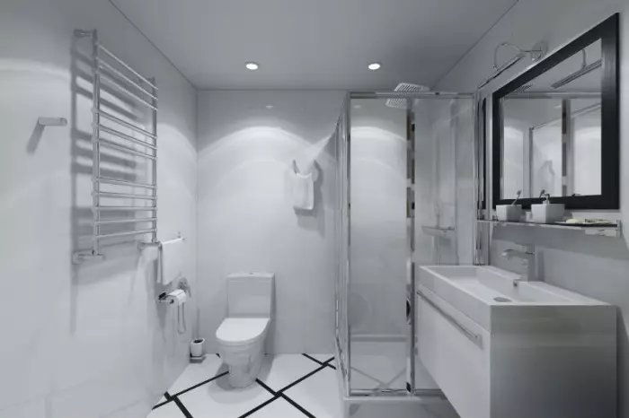 Interiér kúpeľne so sprchovacím kútom 12069_12