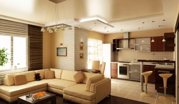 Vnitřní obývací pokoj v kombinaci s kuchyní + foto 12085_5
