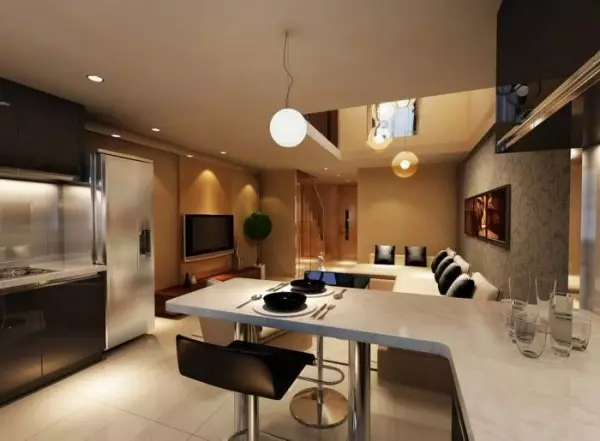 Vnitřní obývací pokoj v kombinaci s kuchyní + foto 12085_6