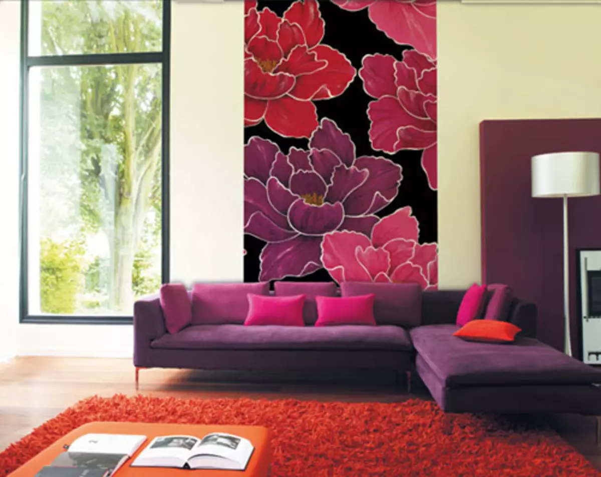 Design combinado papel de parede na sala de estar 12185_11
