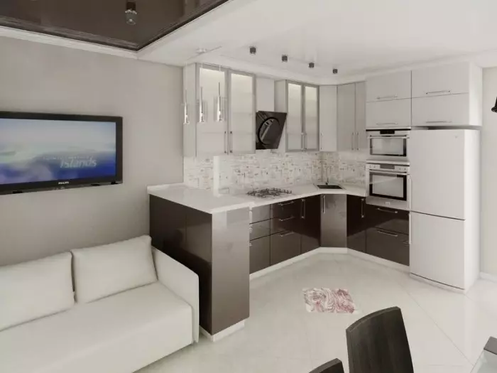 Design obývacího pokoje v kombinaci s kuchyní 18, 20, 25 m2 m + photo 12209_11