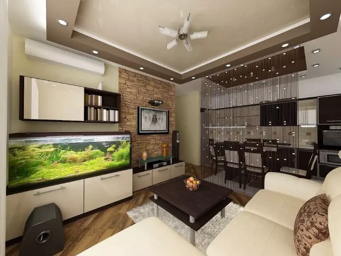 Design obývacího pokoje v kombinaci s kuchyní 18, 20, 25 m2 m + photo 12209_4