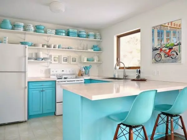 A színek kombinációja a konyhában a belső térben + fotó 12226_5