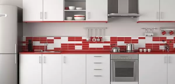 Bucătărie roșie și albă + fotografie 12249_10