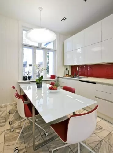 Nhà bếp màu đỏ và trắng + ảnh 12249_13