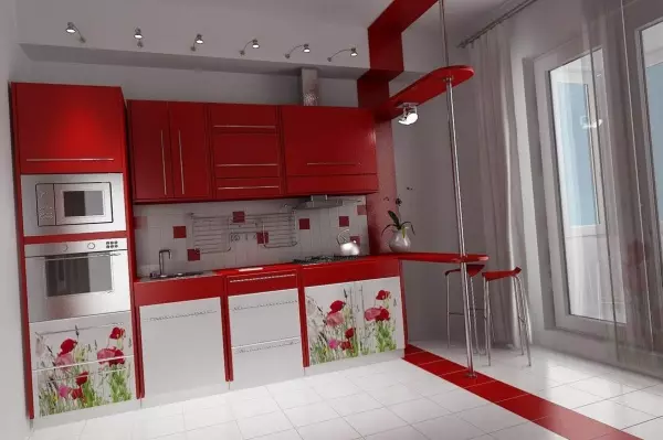 Bucătărie roșie și albă + fotografie 12249_14