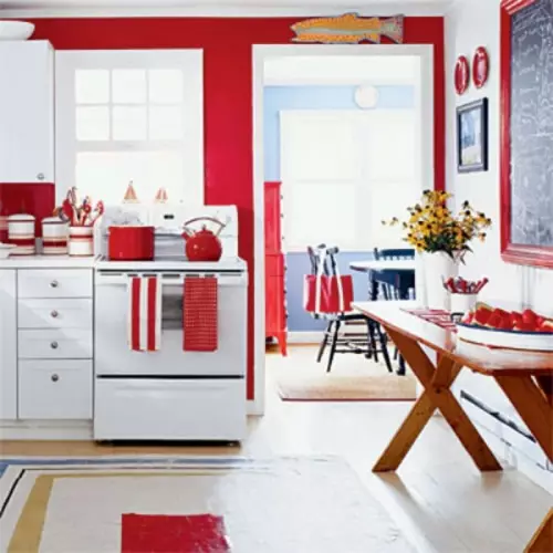 Bucătărie roșie și albă + fotografie 12249_24