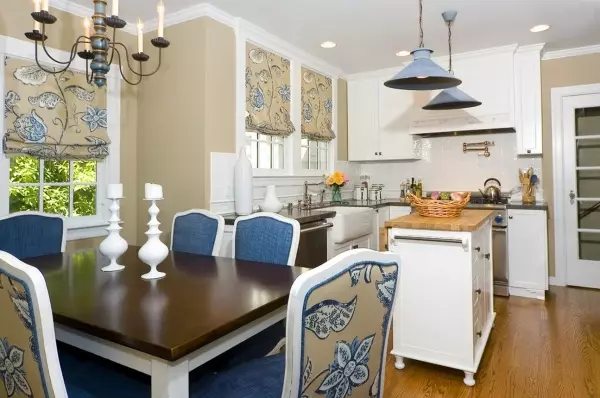 Cocina blanca-azul en el interior + photo 12251_11