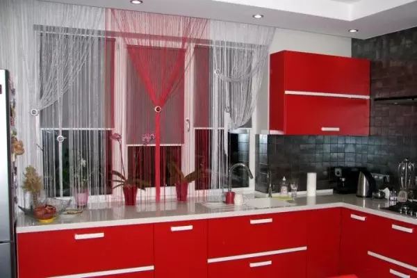 Tulle untuk dapur: Idea moden + foto 12259_30