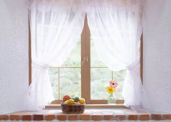 Tulle untuk dapur: Idea moden + foto 12259_8