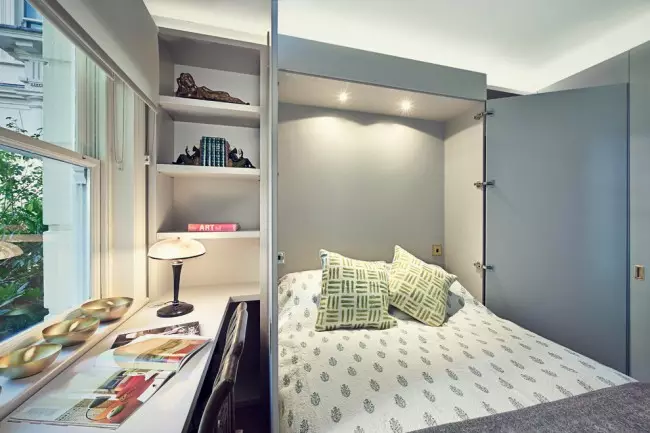 अपार्टमेंटमध्ये लहान बेडरूम डिझाइन + फोटो 12287_7