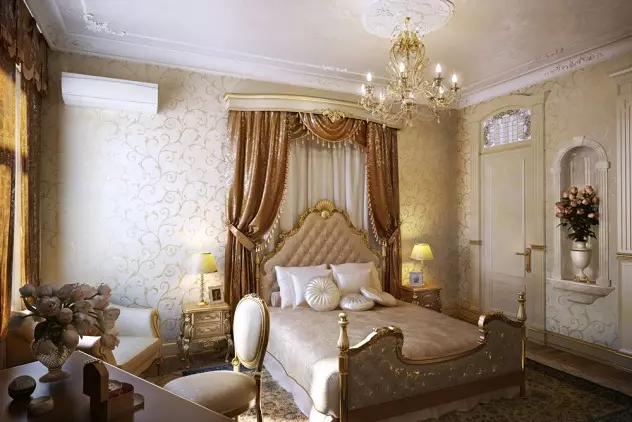 Unutarnja spavaća soba u klasičnom stilu + fotografija 12292_10