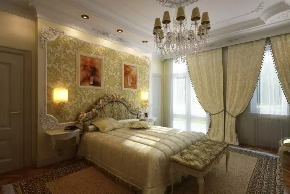 Unutarnja spavaća soba u klasičnom stilu + fotografija 12292_18