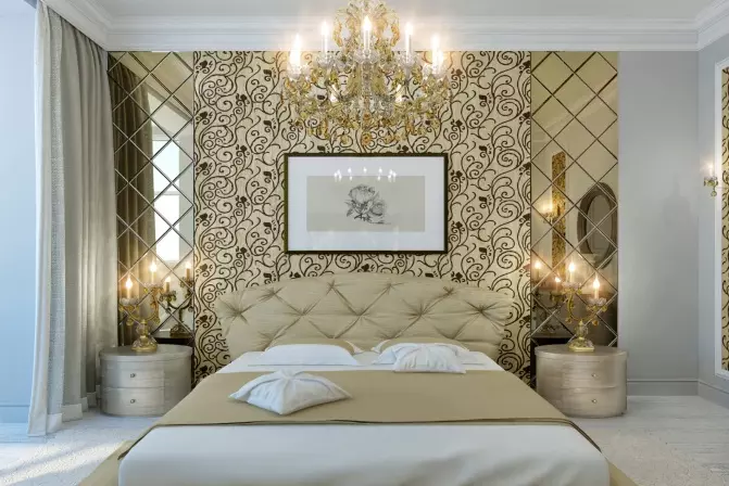 Унутрашња спаваћа соба у класичном стилу + Фотографија 12292_2