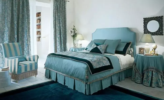 Hình nền và rèm cửa cho phòng ngủ theo phong cách của Provence 12312_15