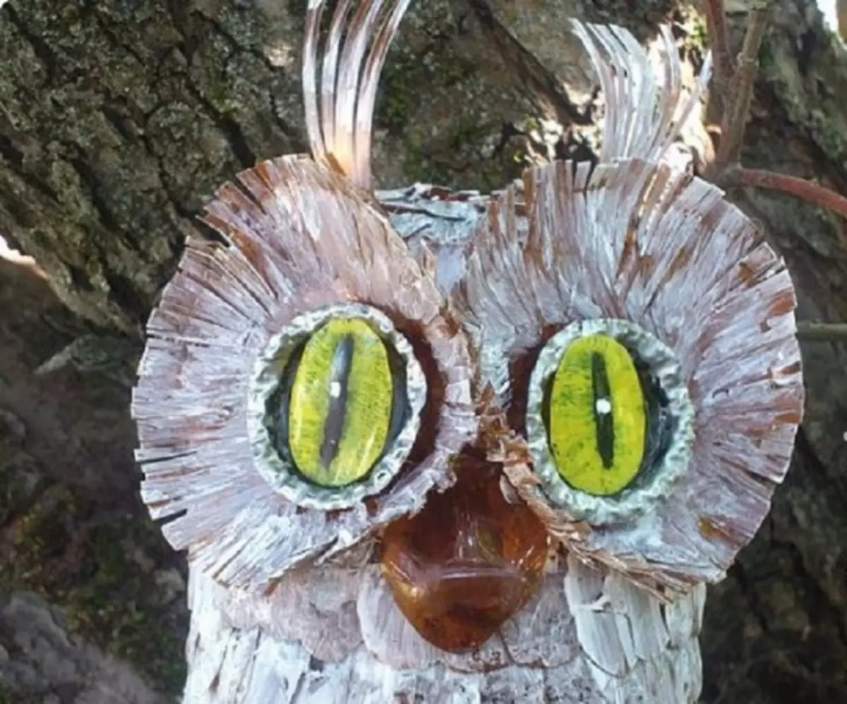 Owl of plastic bottles 12393_14