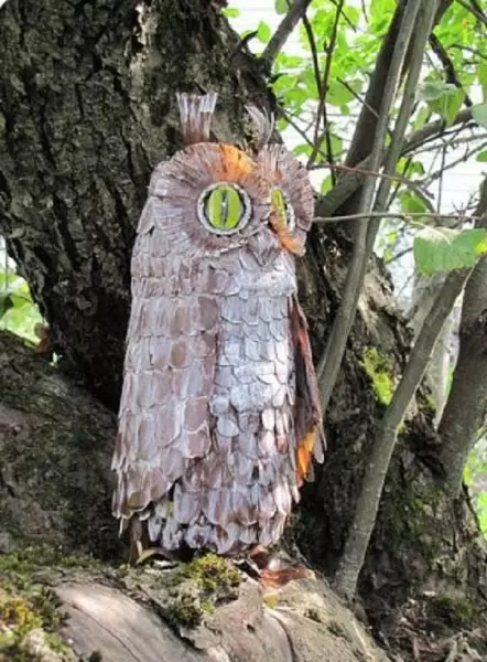 Owl of plastic bottles 12393_15