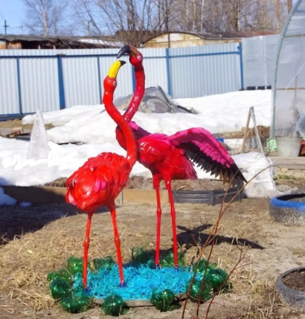 Flamingo av plastflaskor 12394_8