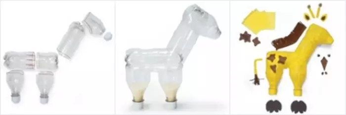 Žirafa plastičnih boca sa vlastitim rukama 12412_11