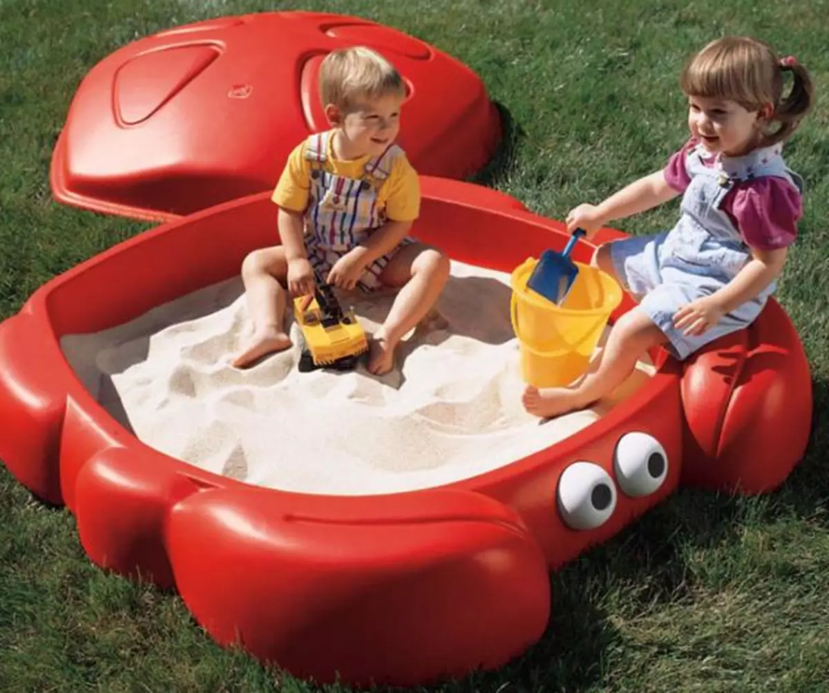 Plastic sandbox para sa mga bata 12435_6