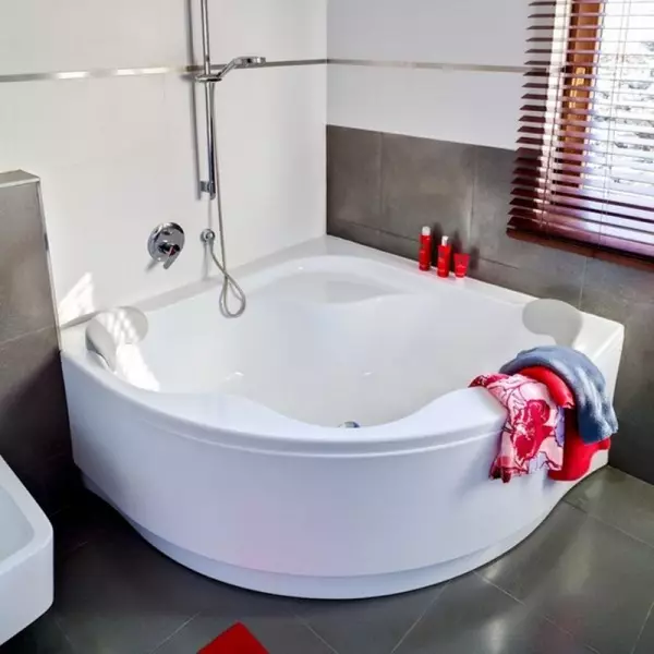 Igumbi lokugezela nge-Corner Bathroom Design + isithombe 1421_20