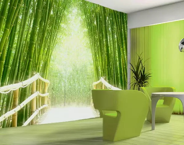 Zelená stena Mistols v kuchyni Interiér, Spálňa, Obývacia izba