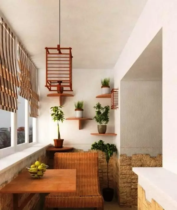Cociña no balcón ou loggia: deseño, interior + foto 1546_34