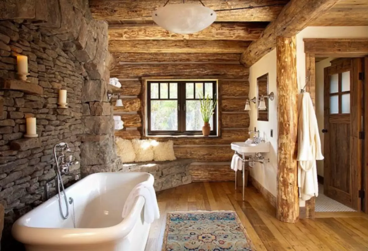 Chalet in stile bagno, alta tecnologia, loft