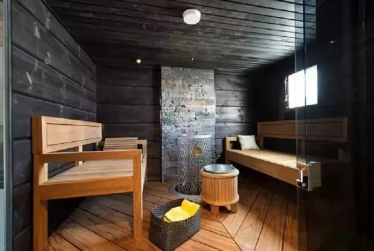 Chalet in stile bagno, alta tecnologia, loft