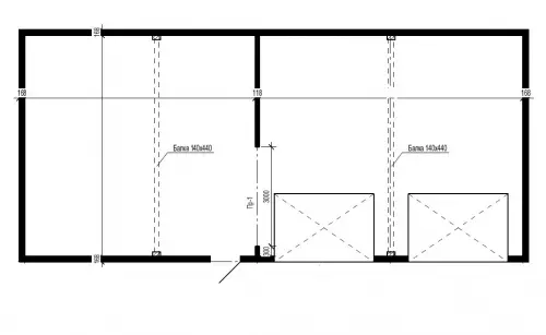 Entworf Garage fir zwee Autoen mat Hosblock 15991_13