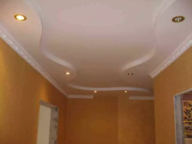Plasterboard ceilings para sa living room + photo. 16327_15