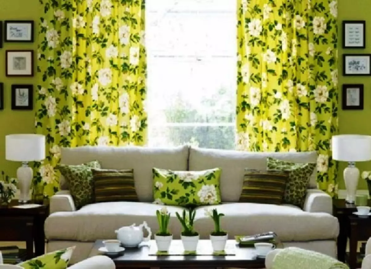 What curtains fit to green wallpaper + photo 16369_15