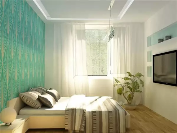 Prekrasna mala spavaća soba dizajn u Hruščov c fotografija