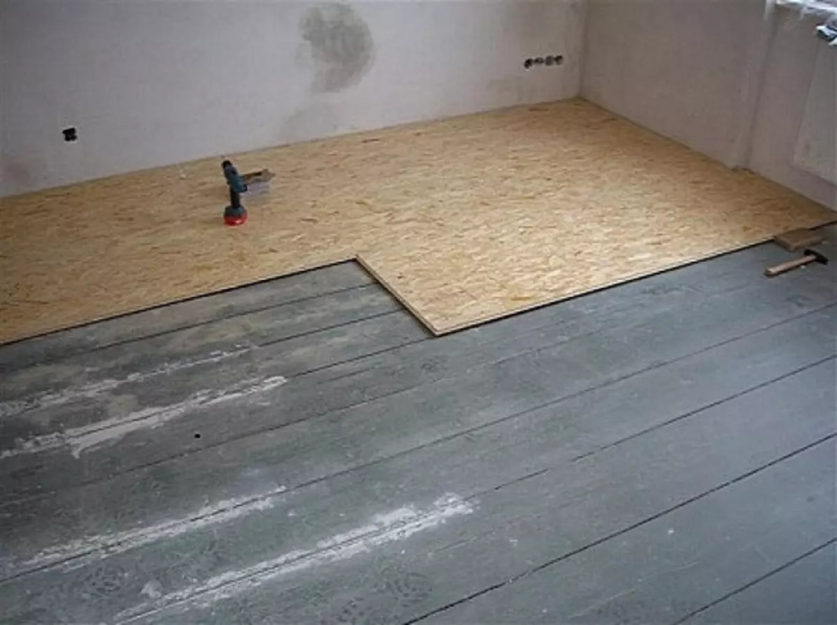 Chipboard on the floor under linoleum: thickness than gluing how to