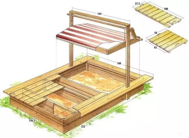 Sandbox infantil: esquemas e desenhos 19311_2